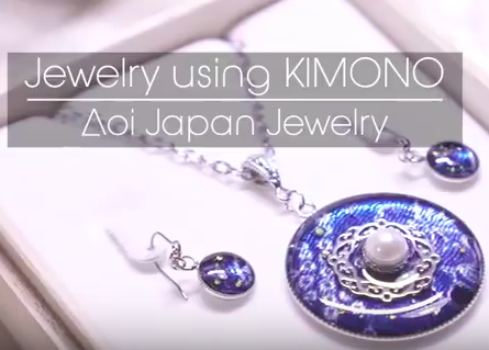 Jewelry using Kimono, Aoi Japan Jewelry | Japan Shopping Now